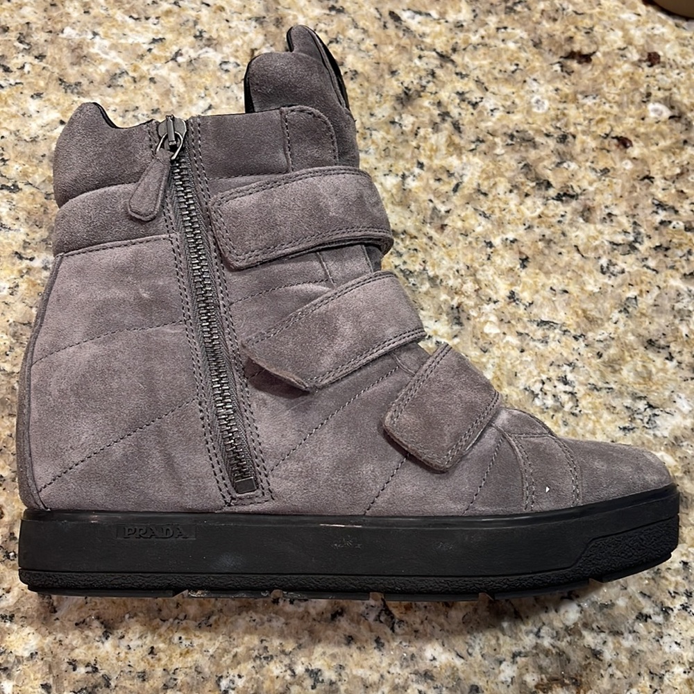 Authentic Prada Wedge Sneaker - Gem